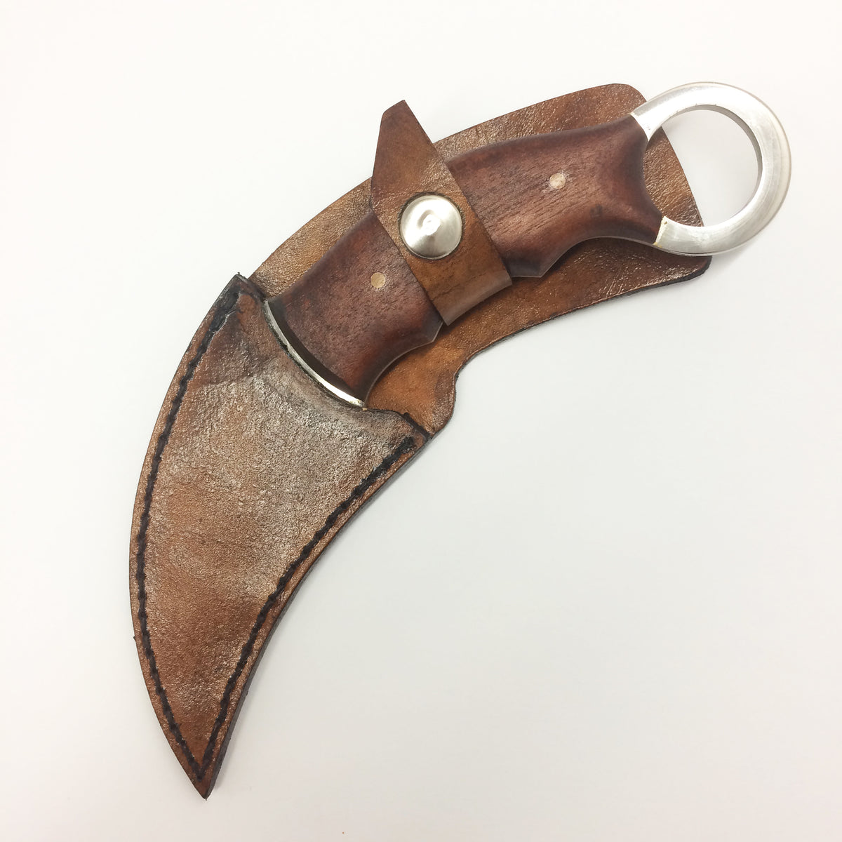 High Carbon Karambit with Wood Handle – Knifemaker Cebu